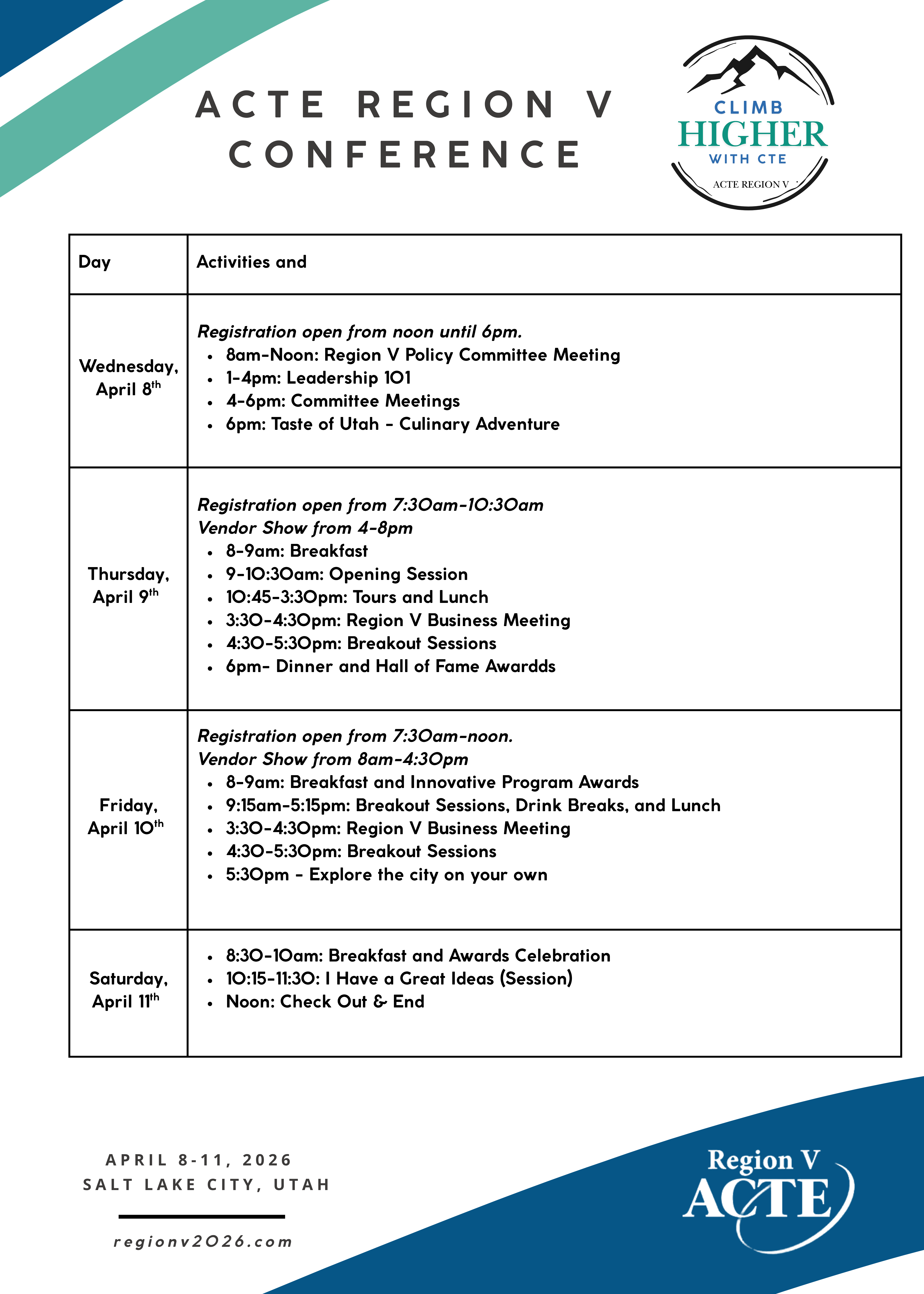 Region V 2026 | Utah ACTE
